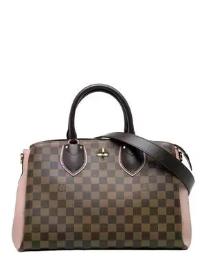 LOUIS VUITTON Damier Ebene Normandy Satchel - Brown