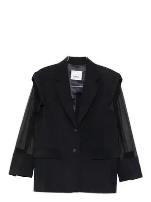 Erika Cavallini Sheer Sleeve Blazer - Blue