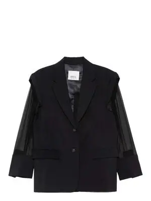 Erika Cavallini Sheer Sleeve Blazer - Blue