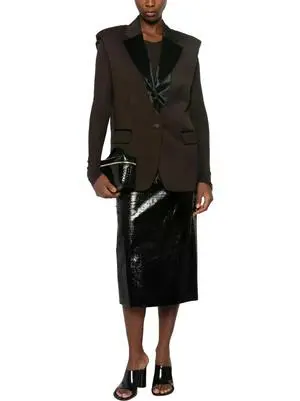 Erika Cavallini Sleeveless Notch Lapel Waistcoat - Brown