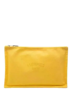 HERMÈS Hermès 20th Century Cotton Bain Yachting Flat Pouch