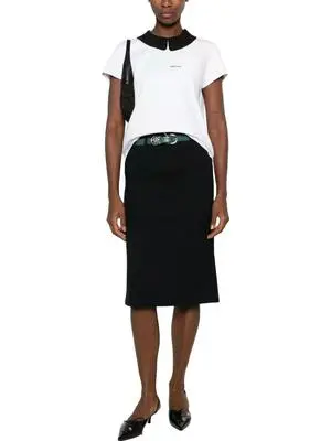 N°21 Contrast Peter Pan Collar T-shirt - White