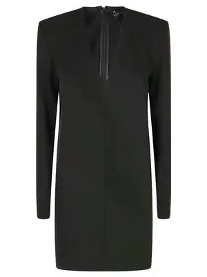 Federica Tosi Long-sleeve Mini Dress - Black