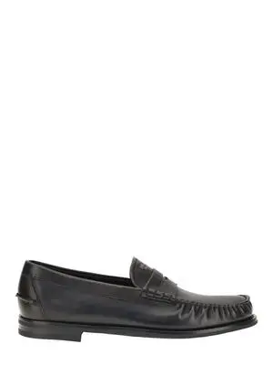 Prada Leather Loafers - Black