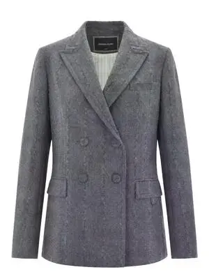 Fabiana Filippi Double-breasted Pinstripe Jacket - Grey