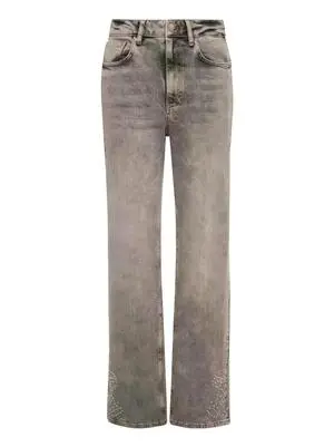 FRACOMINA Embellished Straight-leg Jeans - Grey