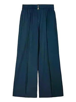 Patrizia Pepe Teal Wide-leg Trousers - Blue