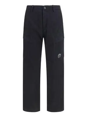C.P. COMPANY Stretch Cotton Satin Cargo Pants - Black