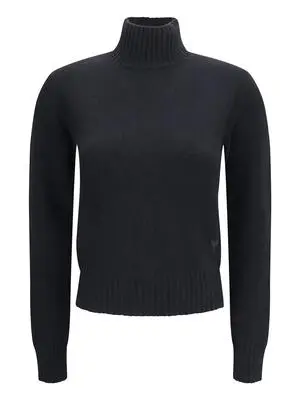 AMI Paris De Coeur Turtleneck Sweater - Black
