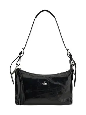 VIVIENNE WESTWOOD Emma Shoulder Bag Calfskin - Black