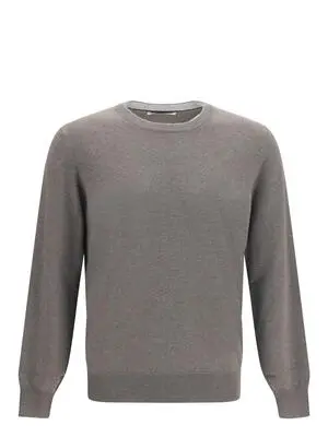 Brunello Cucinelli BRUNELLO CUCINELLI Cashmere Crew Neck Sweater Gray