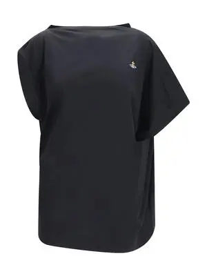 VIVIENNE WESTWOOD Vivienne Westwood Hebo Oversized Asymmetric Top Black