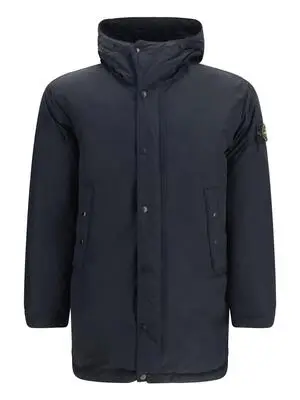 STONE ISLAND Stone Island Long Down Jacket With Hood
