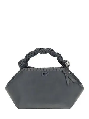GANNI Small Bou Woven Handbag - Blue