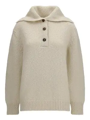Malo Malo High-Neck Sailor Sweater With Button Detailing Multicolor