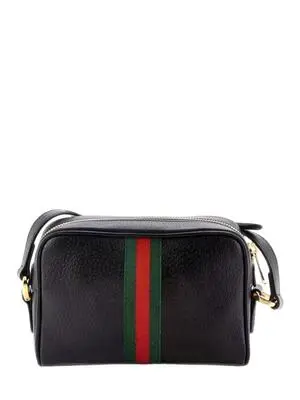 Gucci Ophidia Leather Mini Crossbody Bag - Black