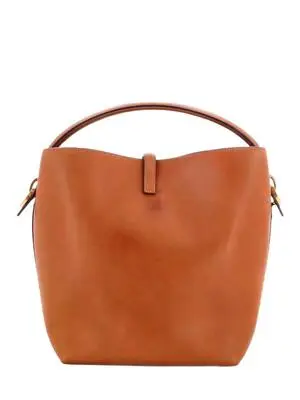 Saint Laurent Saint Laurent Le 37 Leather Bucket Bag Brown
