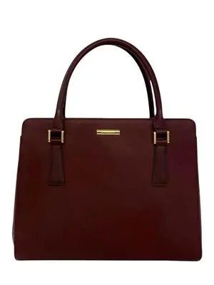 Burberry 1990-2010 Leather Handbag - Red