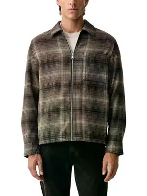 Marc O'polo Checked Zip-up Jacket - Brown