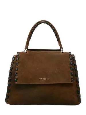 ORCIANI Orciani Suede Shoulder Bag With Braided Trim