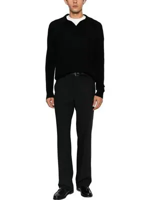 EMERSON RENALDI Spread Collar Sweater - Black