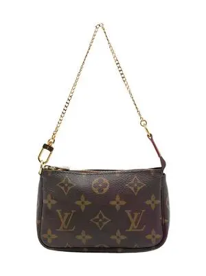 LOUIS VUITTON Monogram Mini Pochette Accessoires Handbag - Brown