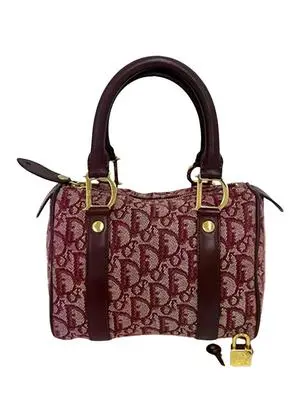 Dior Mini Diorissimo Trotter Canvas Boston Bag - Red
