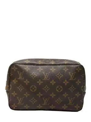 LOUIS VUITTON 1986 Monogram Trousses Toilette 23 Clutch Bag - Brown