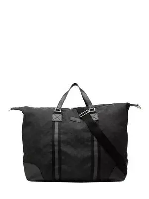 Gucci Gg Nylon Web Duffle Bag - Black