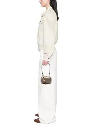 GUCCI Gucci Metallic Broadway Bamboo Lock Clutch Bag