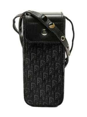 Dior Diorissimo Trotter Canvas Phone Pouch Crossbody Bag - Black