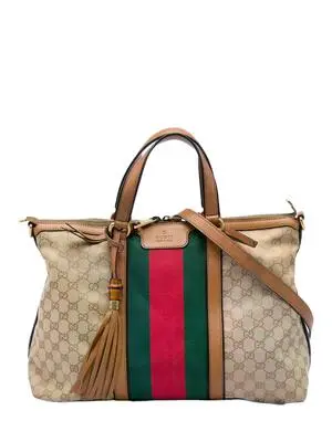 Gucci Gg Canvas Web Satchel - Neutrals