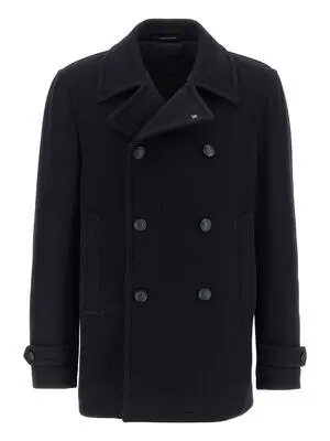 Tagliatore Monaco Double-breasted Wool Coat - Blue