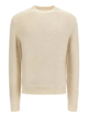 JIL SANDER Alpaca Wool Blend Sweater - White