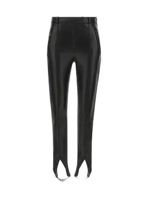 Balmain Leather Fuseau Leggings - Black