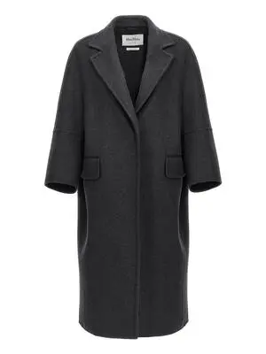 Max Mara Max Mara Asburgo Mélange Wool And Cashmere Coat Gray