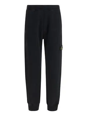 Stone Island Logo Patch Sweatpants - Black