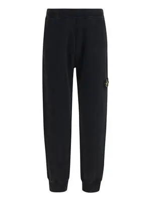 Stone Island Logo Patch Sweatpants - Black