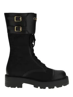 Dior D-trap Low Boot With Buckled Straps - Black