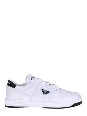 Prada Leather Lace-up Sneakers - White