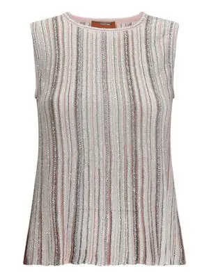 Missoni Missoni Sleeveless Ribbed Sequin Top Multicolor