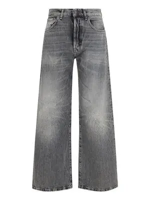 Acne Studios Acne Studios 2021f Wide-Leg Jeans Gray