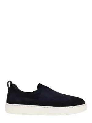 Santoni SANTONI Suede Slip-On Sneakers Blue