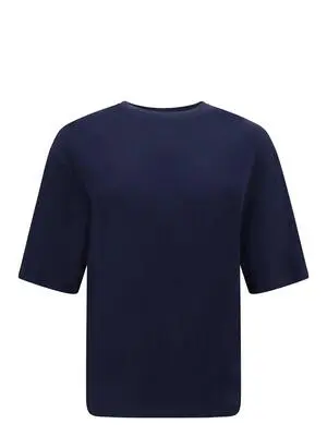 Loro Piana Loro Piana Men Tremezzo Cotton T-Shirt Blue