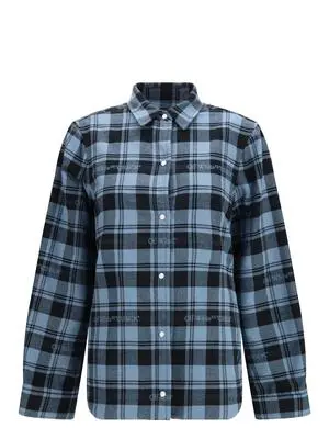 Off-White Check Flannel Padded Overshirt - Blue