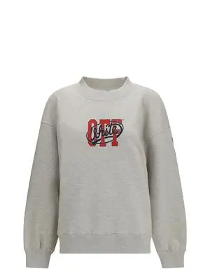 Off-White Off-White Off College Crewneck Sweatshirt Gray