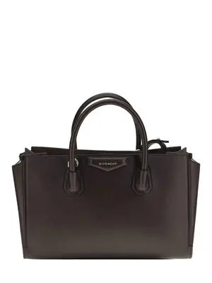Givenchy Small Antigona Catchall Glossy Grained Leather Handbag - Brown