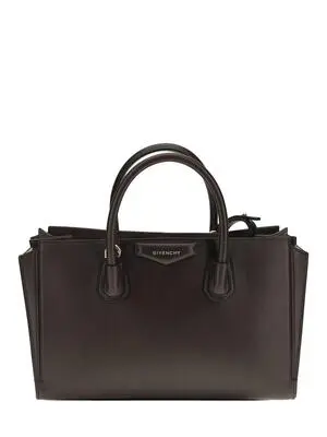 Givenchy Small Antigona Catchall Glossy Grained Leather Handbag - Brown