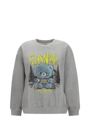 GANNI Isoli Teddy Forest Sweatshirt - Gray