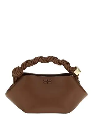 GANNI Mini Bou Leather Handbag - Brown